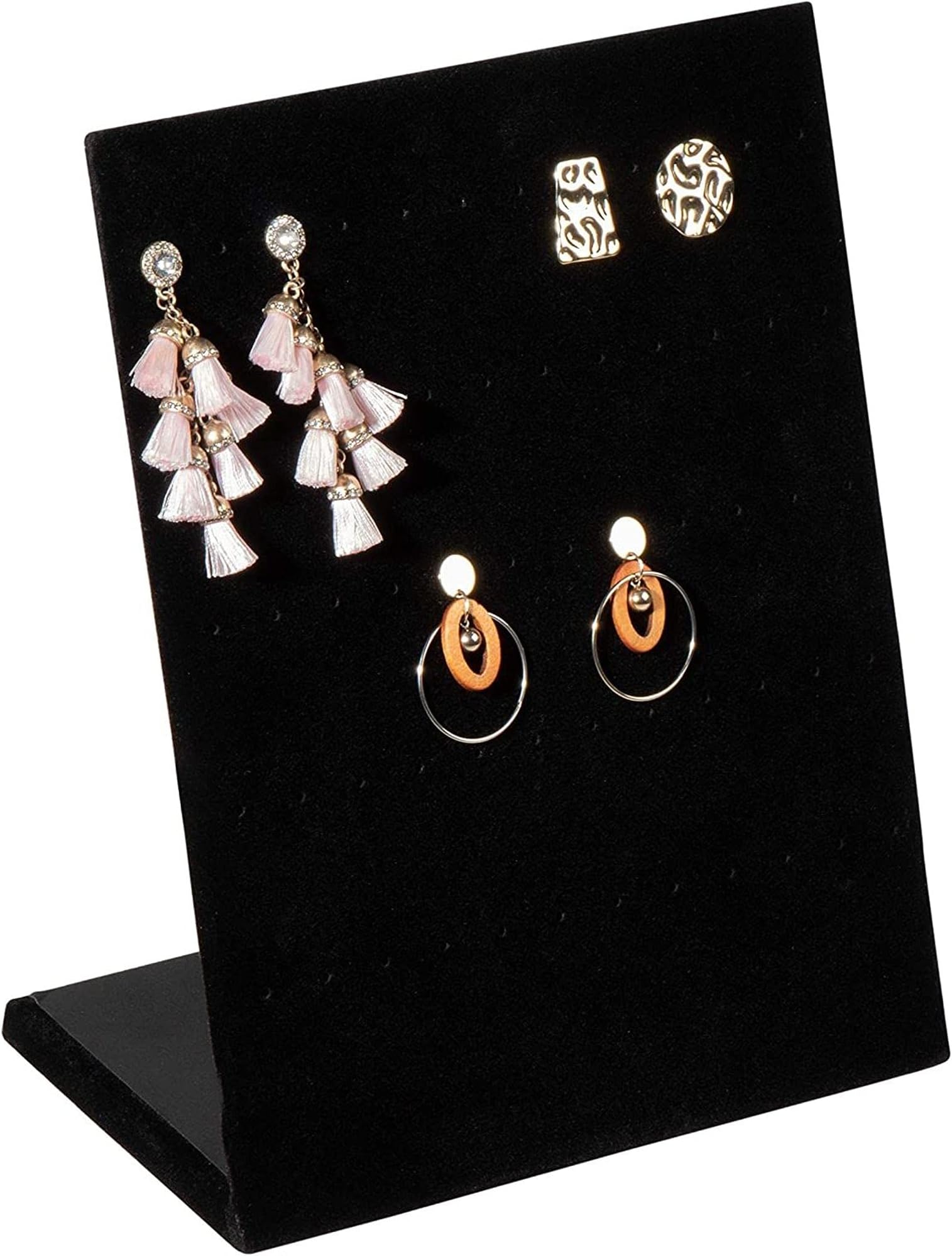 Amazon.com: Earring Holder - Velvet L-Shape Earring Display Stand ...