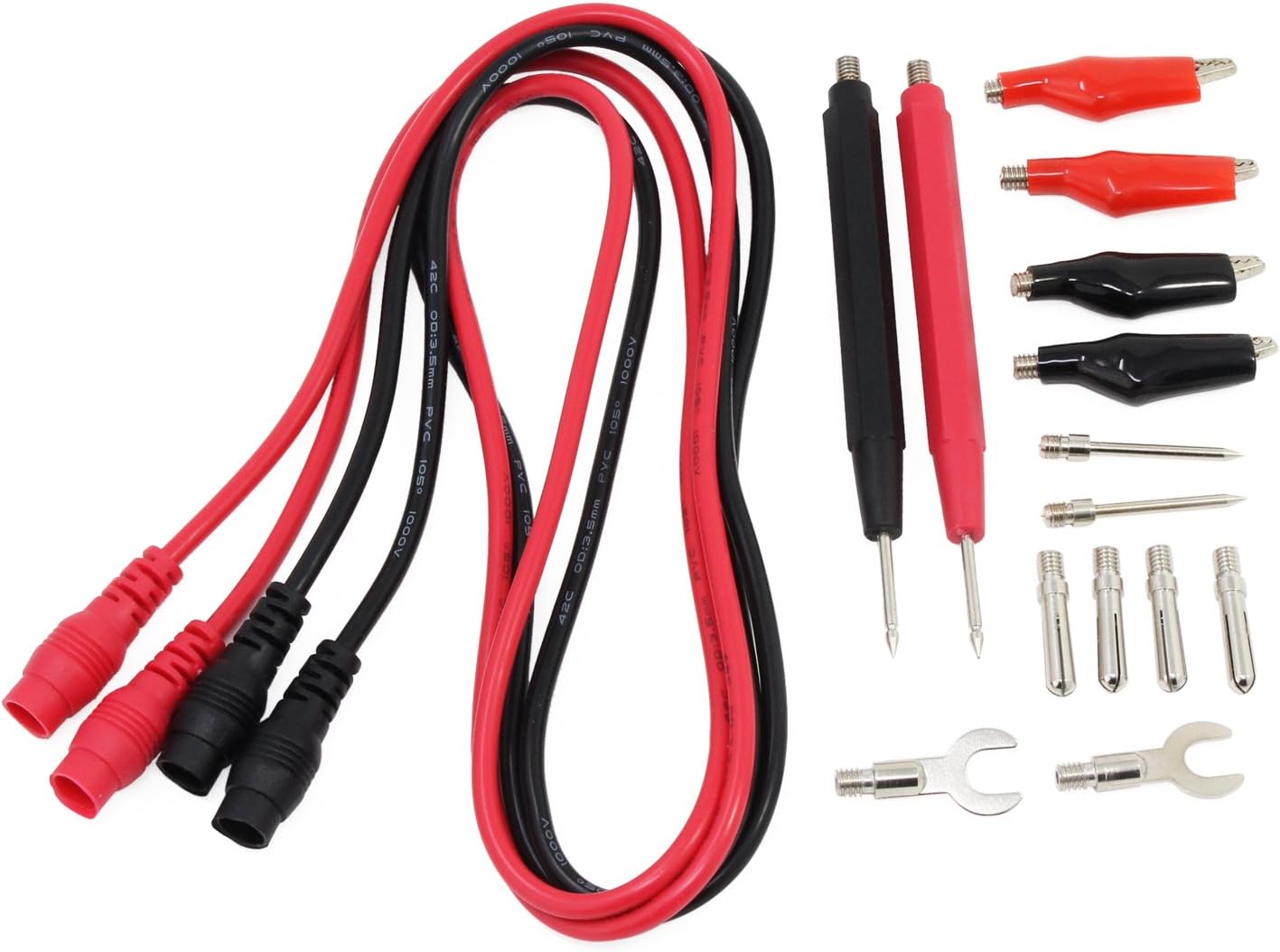 OCR Multifunction Digital Multimeter Probe Test Lead Cable Alligator ...