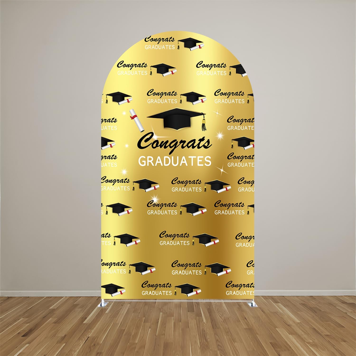 Amazon.com : Congrats Grad Arch Backdrop Cover Bilayer Stretchy Spandex ...