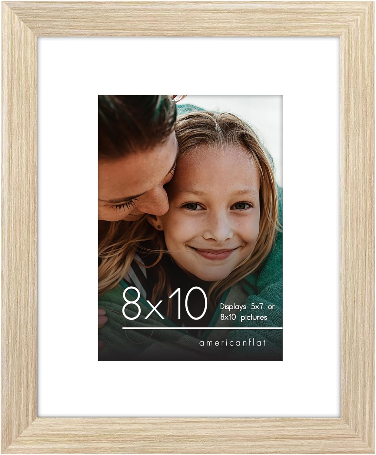 Amazon.com - Americanflat 8x10 Picture Frame in Natural Oak - Use as ...