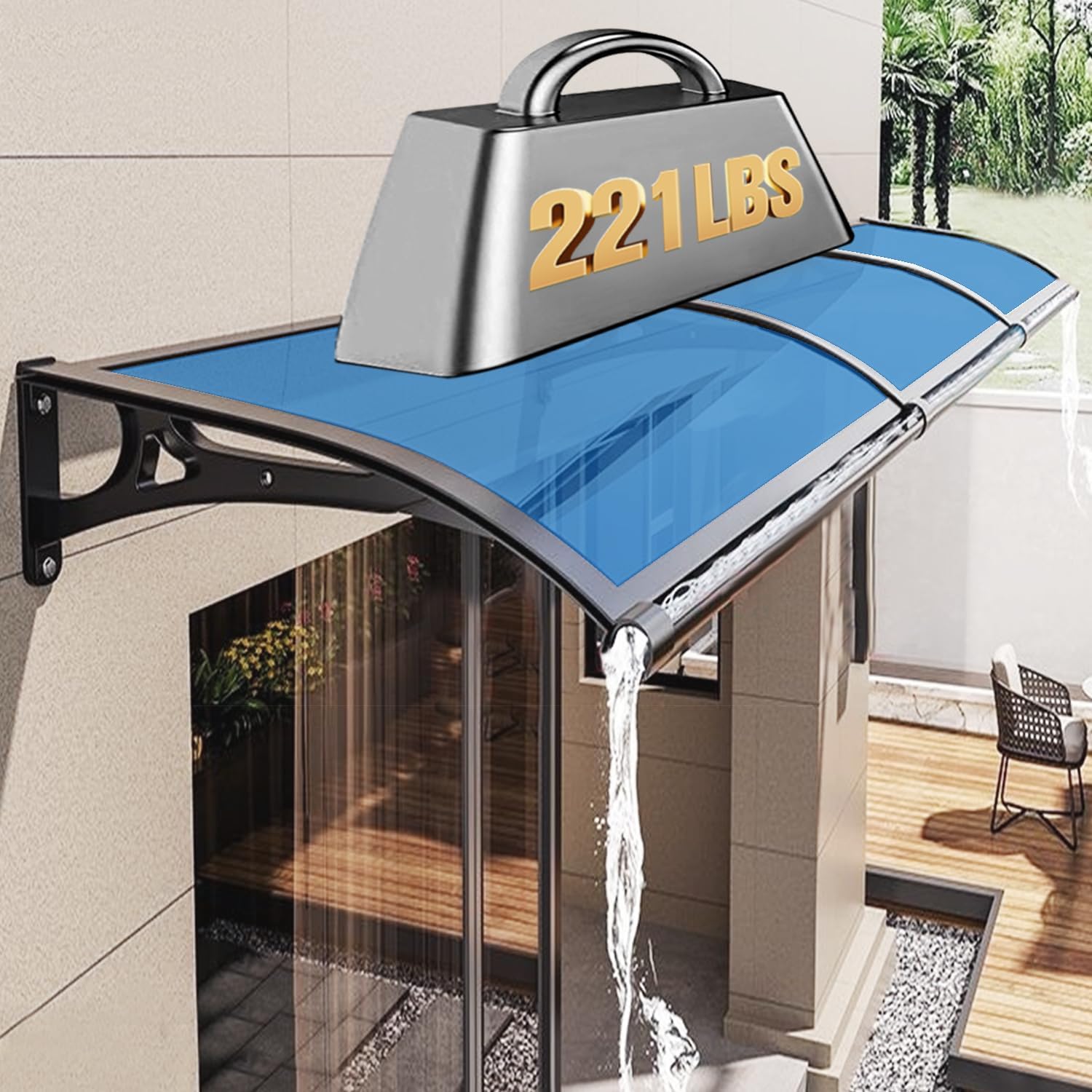 Amazon.com : Window Awning Door Canopy 24"x24", Awning for Door ...