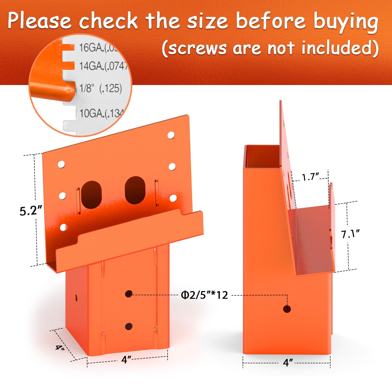Snapklik.com : TFMUZERT Deer Stand Brackets 4x4 Elevator Bracket Deer ...