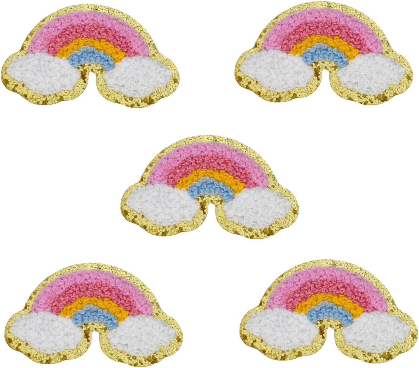 Amazon.com: 5 PCS 3" Rainbow Chenille Patches, Self Adhesive Patches ...
