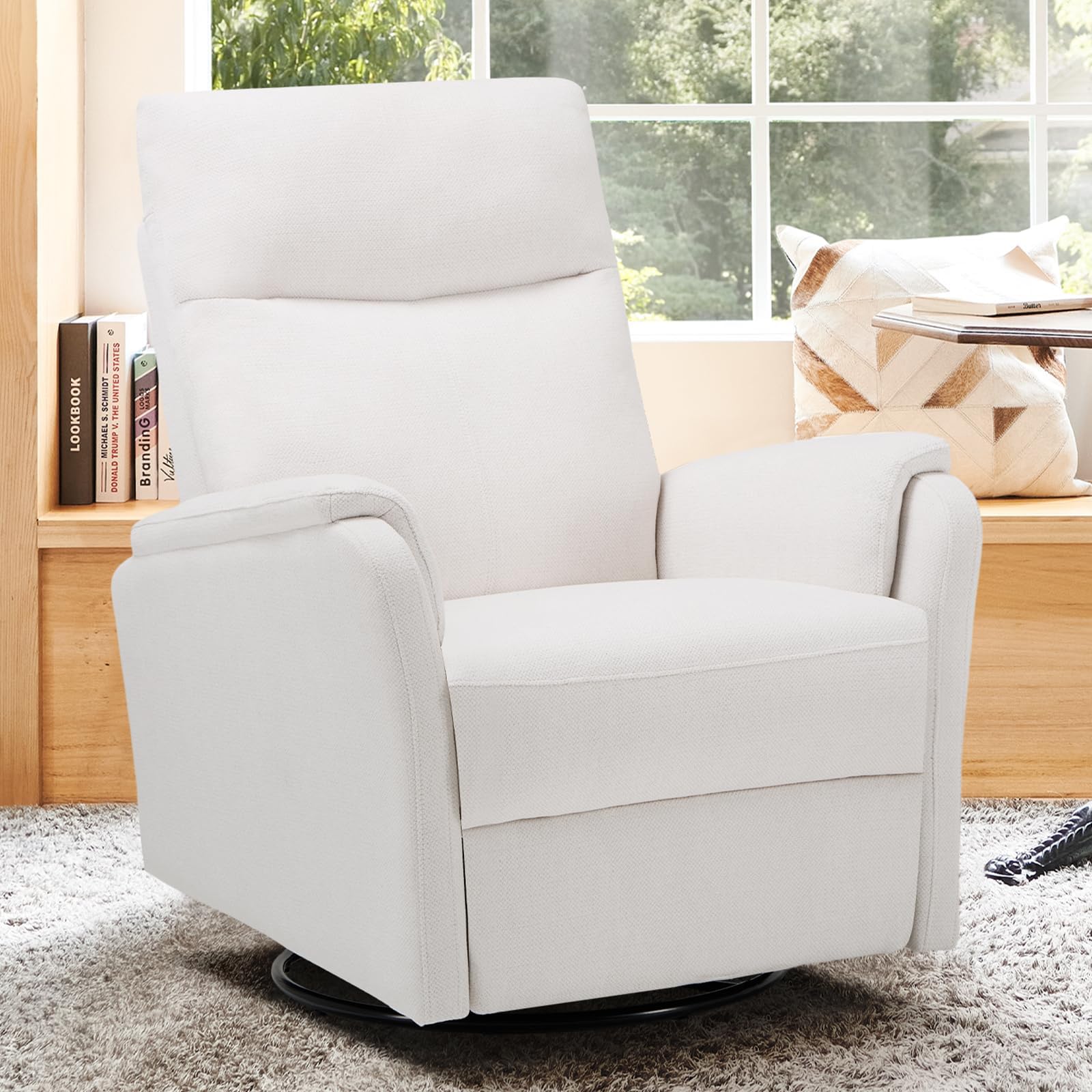 Amazon.com: KISLOT Large Power Recliner Chair Swivel Glider Electric ...