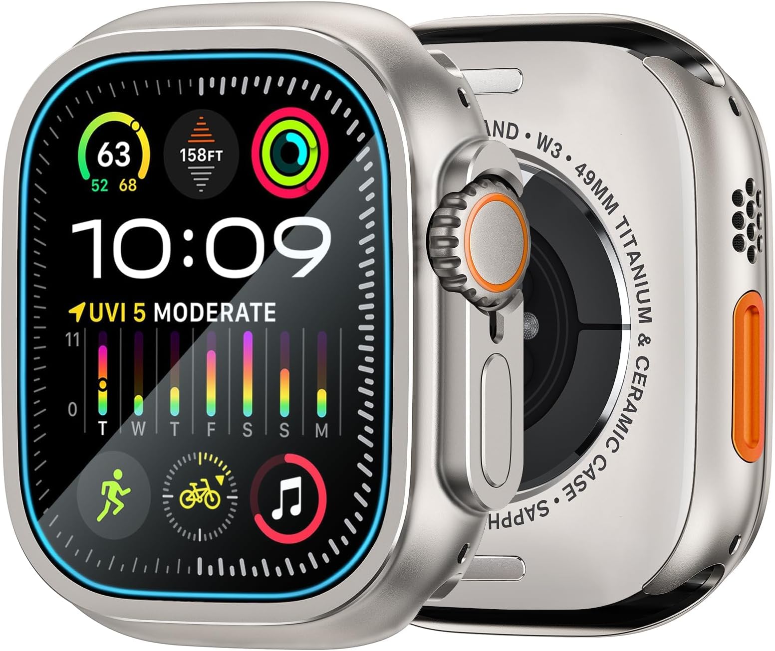 Amazon.com: amBand Metal Case Screen Protector for Apple Watch Ultra 2 ...