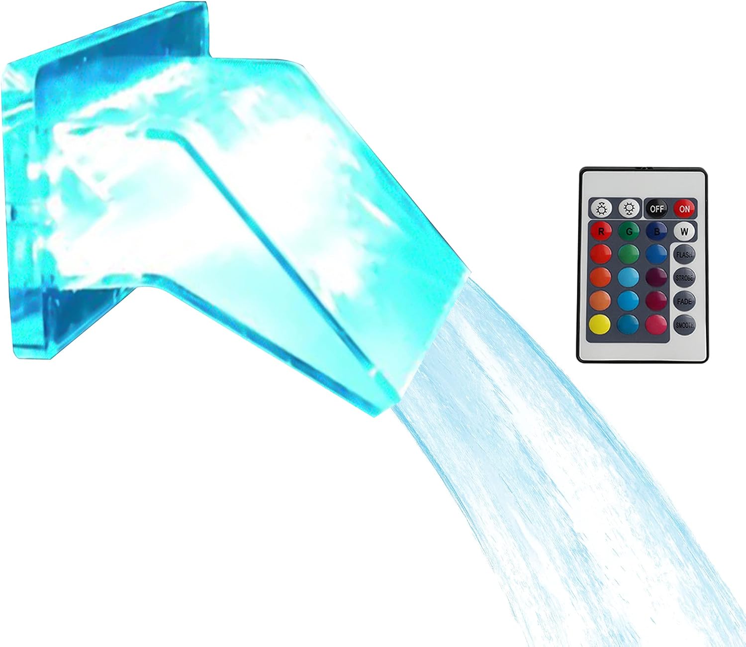 Amazon.com: Colorful Waterfall Fountain, LED Acrylic Pool Fountain with ...