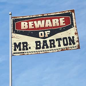 Amazon.com : Dorm Room Flags For Guys Beware Of Mr. Barton Flag Cool ...