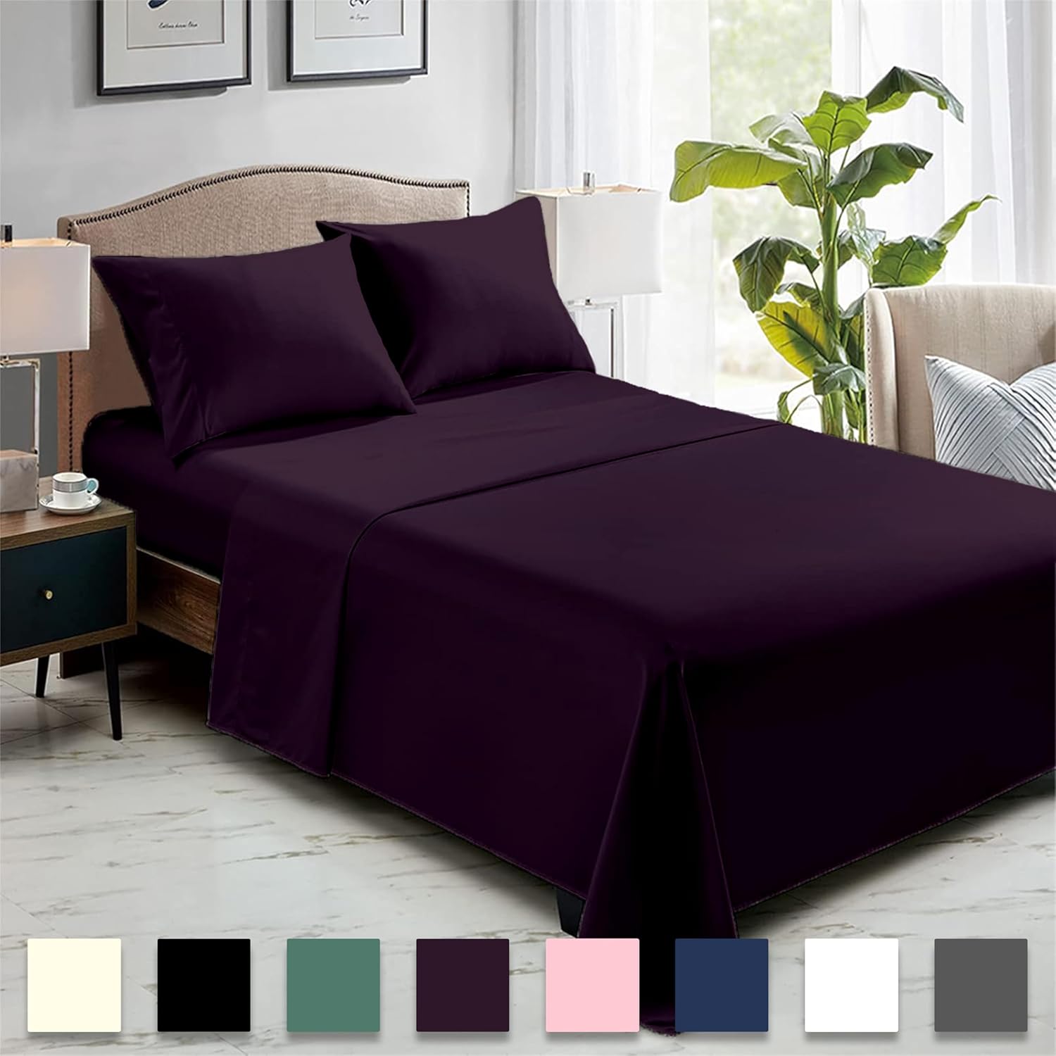 Rohi Plum Single Flat Sheet Microfibre – Ultra-Soft, Durable, and ...