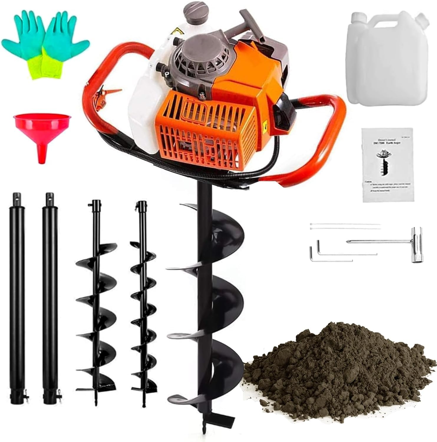 Amazon.com: Jacgood 85CC Auger Post Hole Digger, Gas Powered 2-Stroke ...
