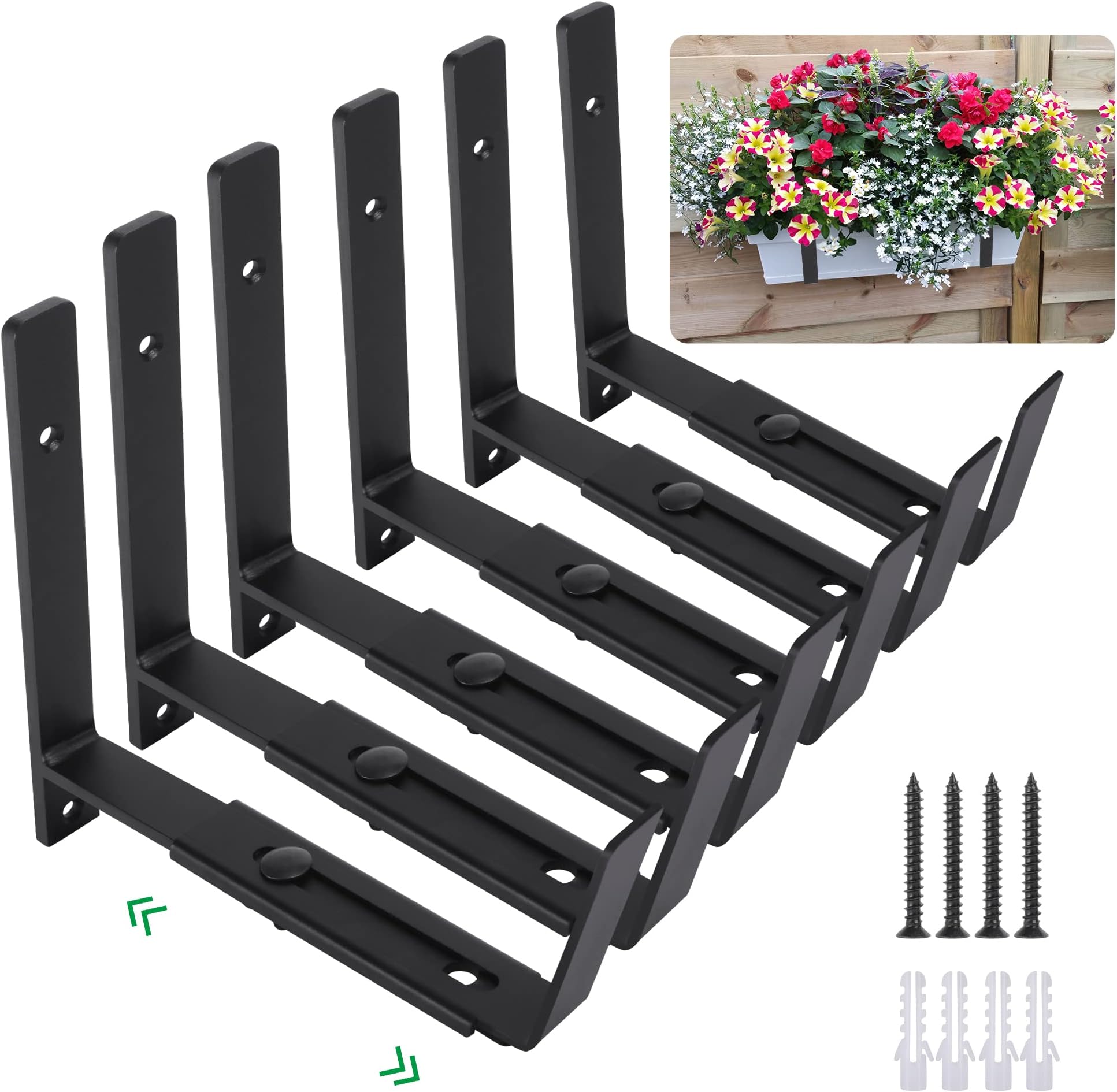 Amazon.com : Achla Designs SFB-03C, 10 inch Railing clamp Window Flower ...