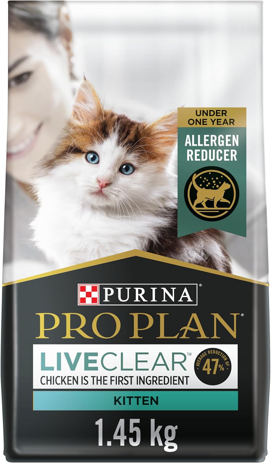 Purina Pro Plan LiveClear Allergen Reducing Dry Kitten Food, Chicken ...