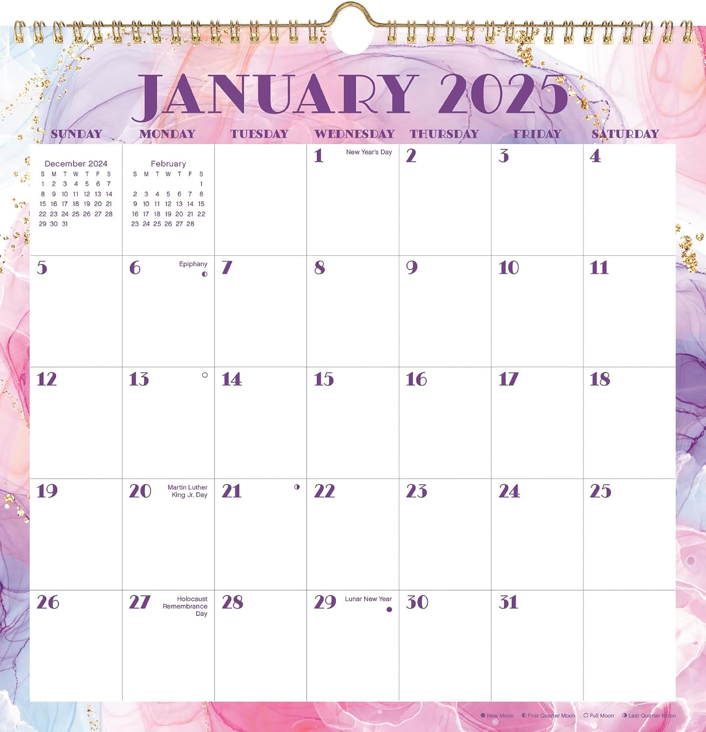 2025 Pastel Pattern Spiral Wall Calendar : Amazon.ca: Office Products