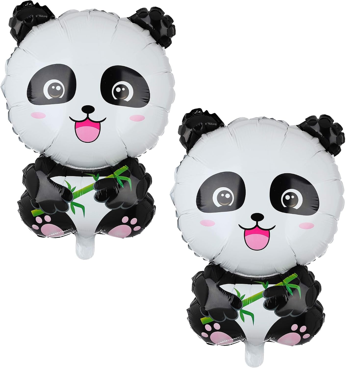 2 Pcs Panda Large Mylar Foil Balloons Jungle Safari Animals Theme ...