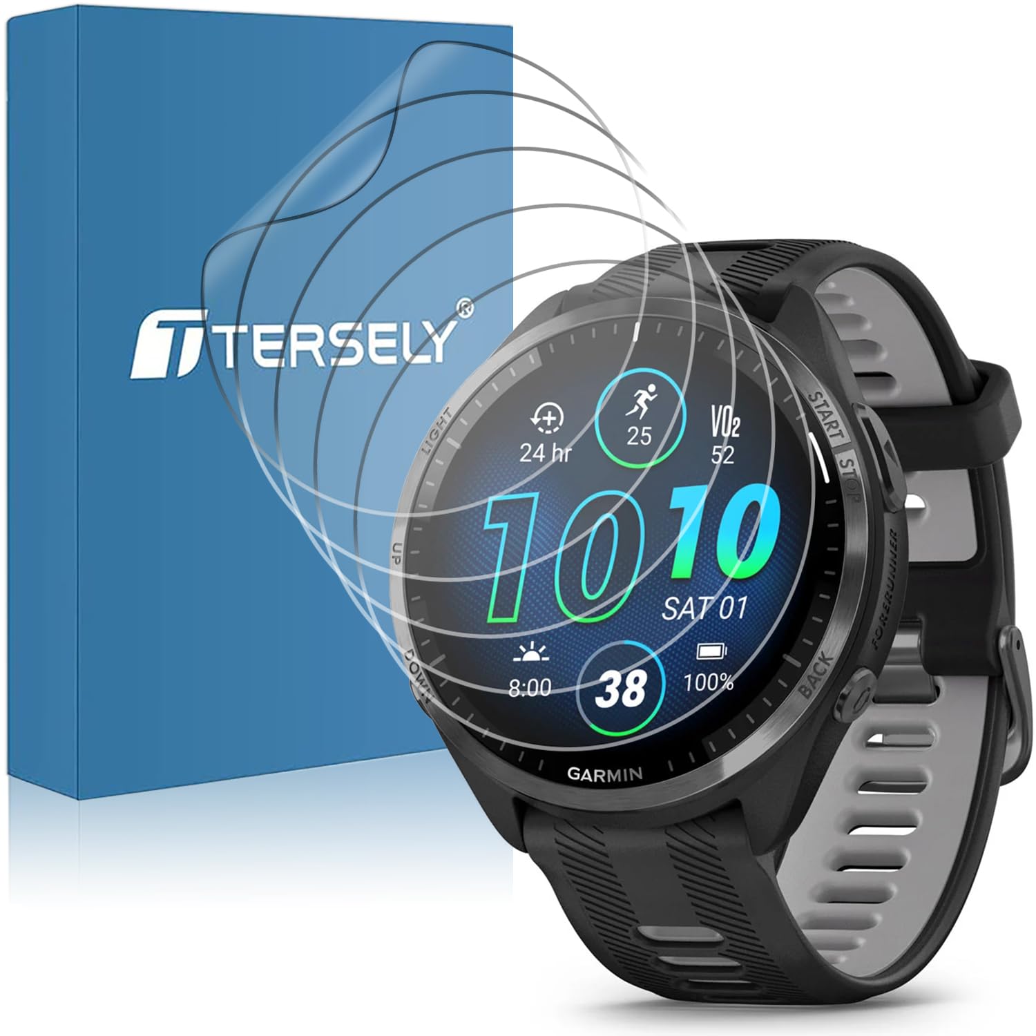 [5 Pack] T Tersely Screen Protector for Garmin Forerunner 965, Premium ...