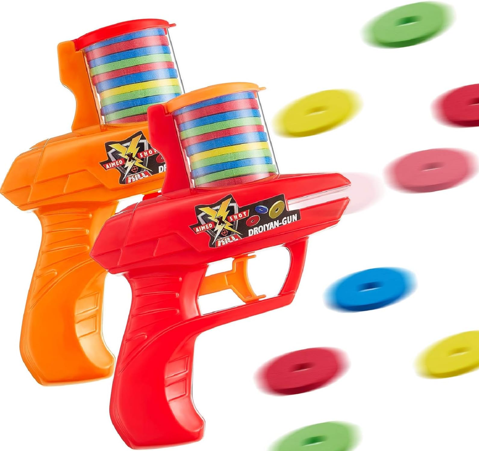 Amazon.com: Sumind 2 Pieces Foam Disc Launcher Zip Shot Shooter Disc ...