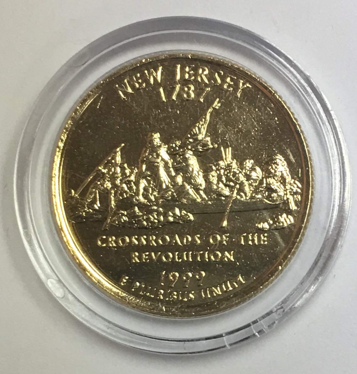 Amazon.com: 1999 D New Jersey State Gold Plated Quarter 25c ...