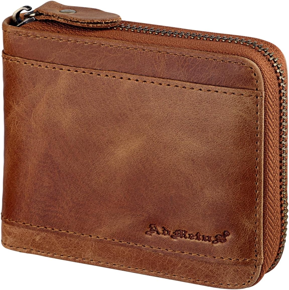 Amazon.com: Swiss Marshall Men's Zipper RFID Blocking Premium Leather ...