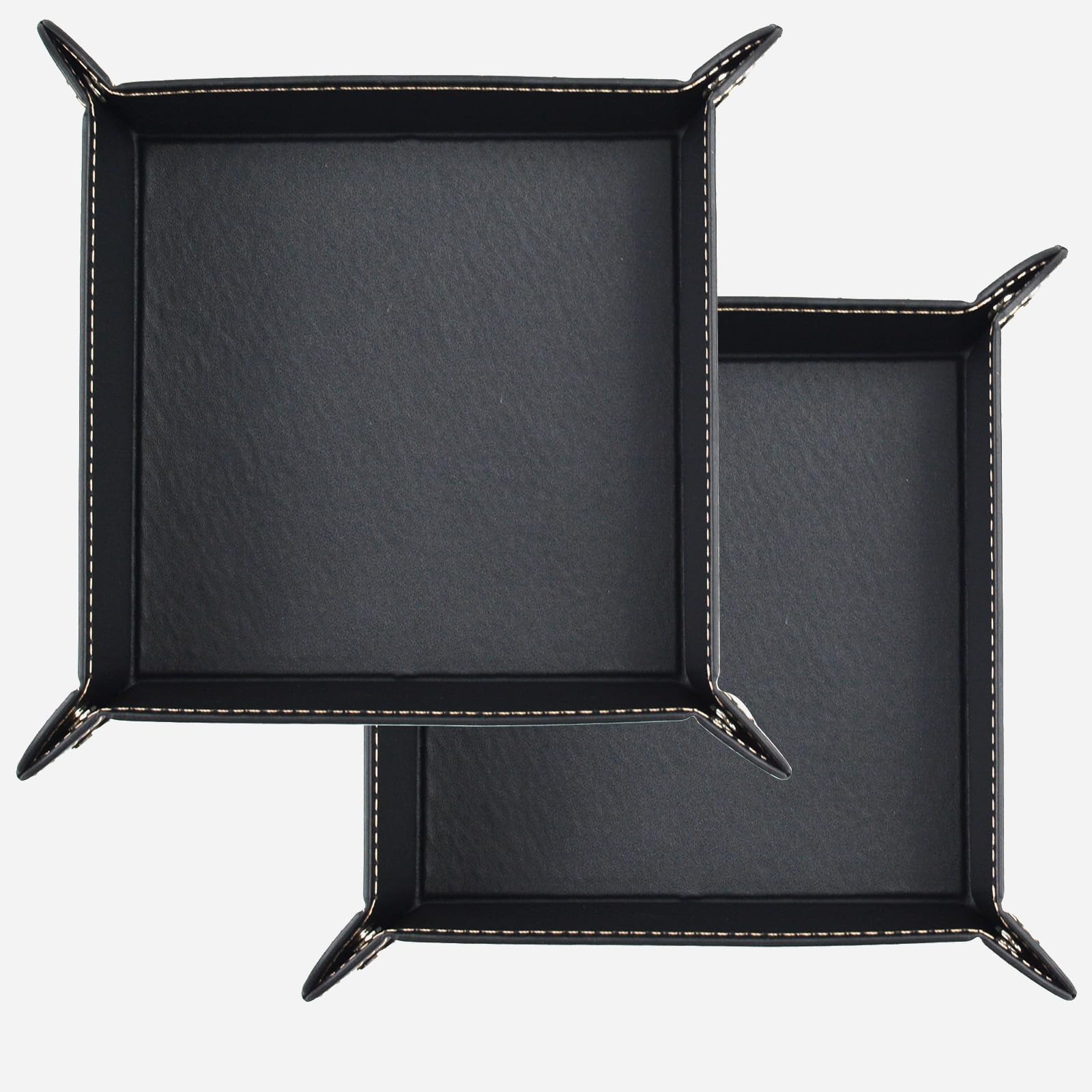 Amazon.com: Pu Leather Valet Tray for Men Square Storage Tray Leather ...