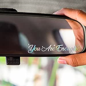 Amazon.com: 3X You are Enough Rearview Mirror Decal - Car Passenger ...