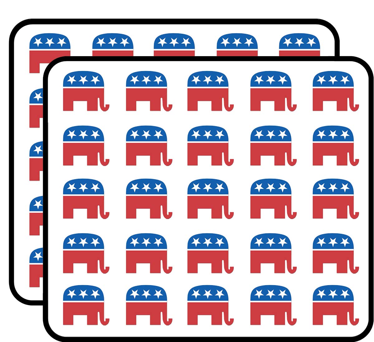 Amazon.com: RWB GOP Republican Elephant Shaped Sticker for Scrapbooking ...