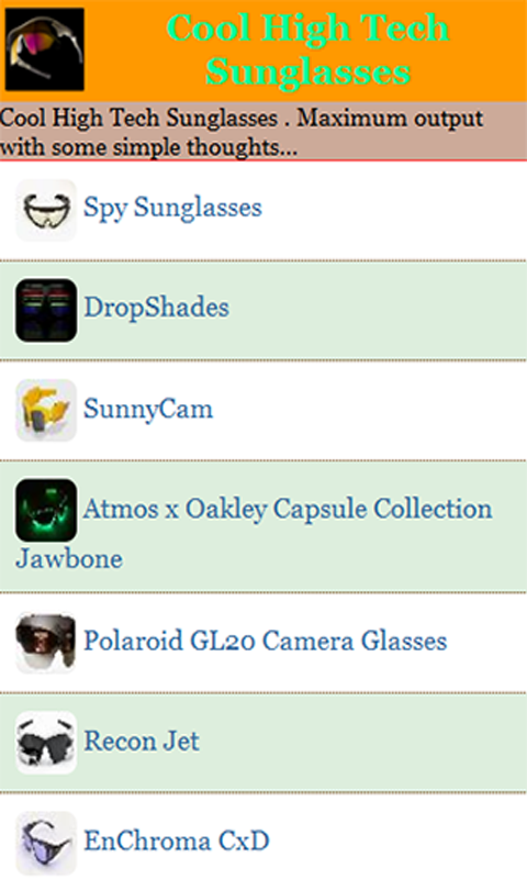 Cool High Tech Sunglasses - App on the Amazon Appstore