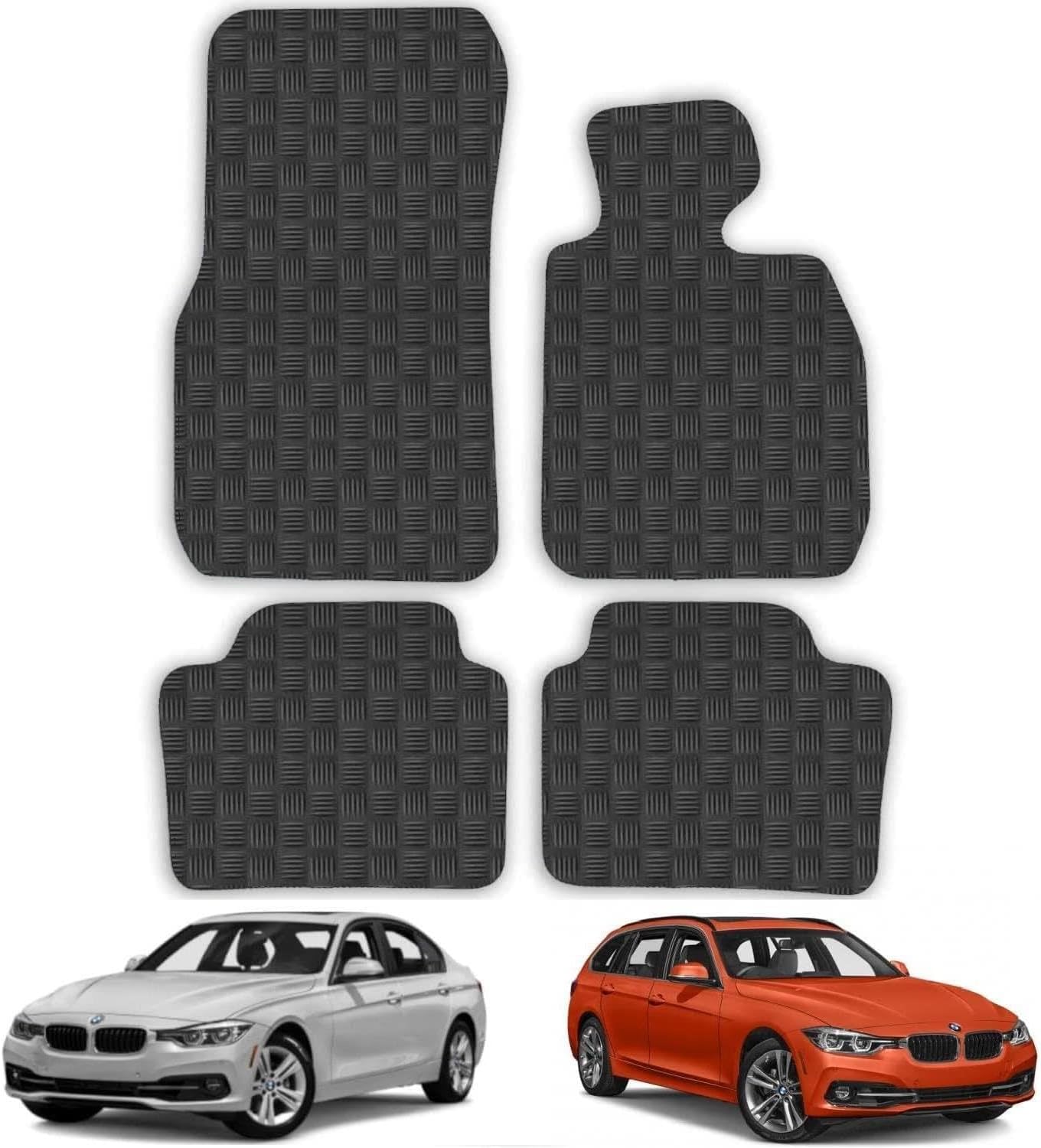 BMW Genuine All-Weather Rubber Front Car Floor Mats Black F30/F31 ...