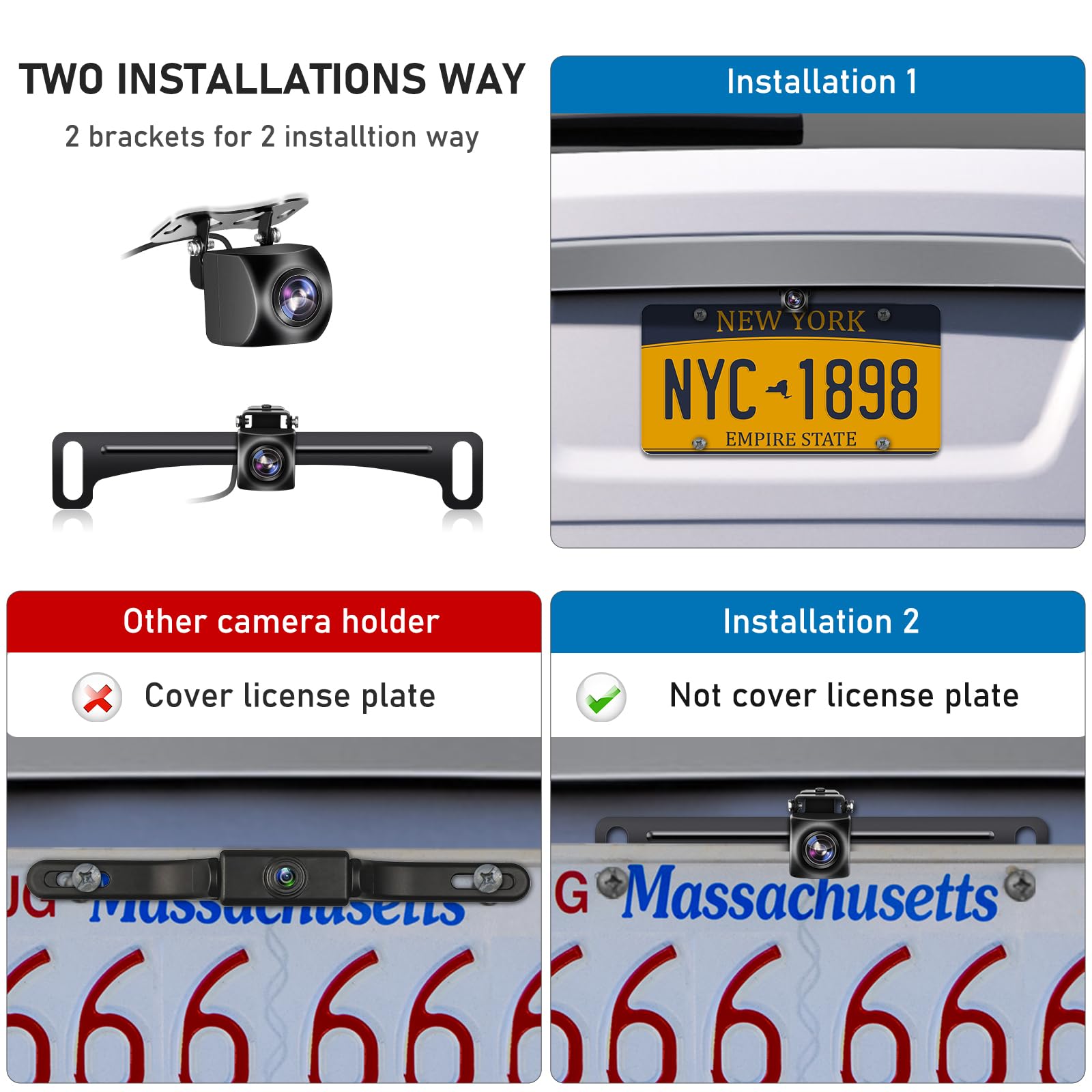 Snapklik.com : GLK Backup Camera Reverse Camera AHD 1080P Night Vision ...