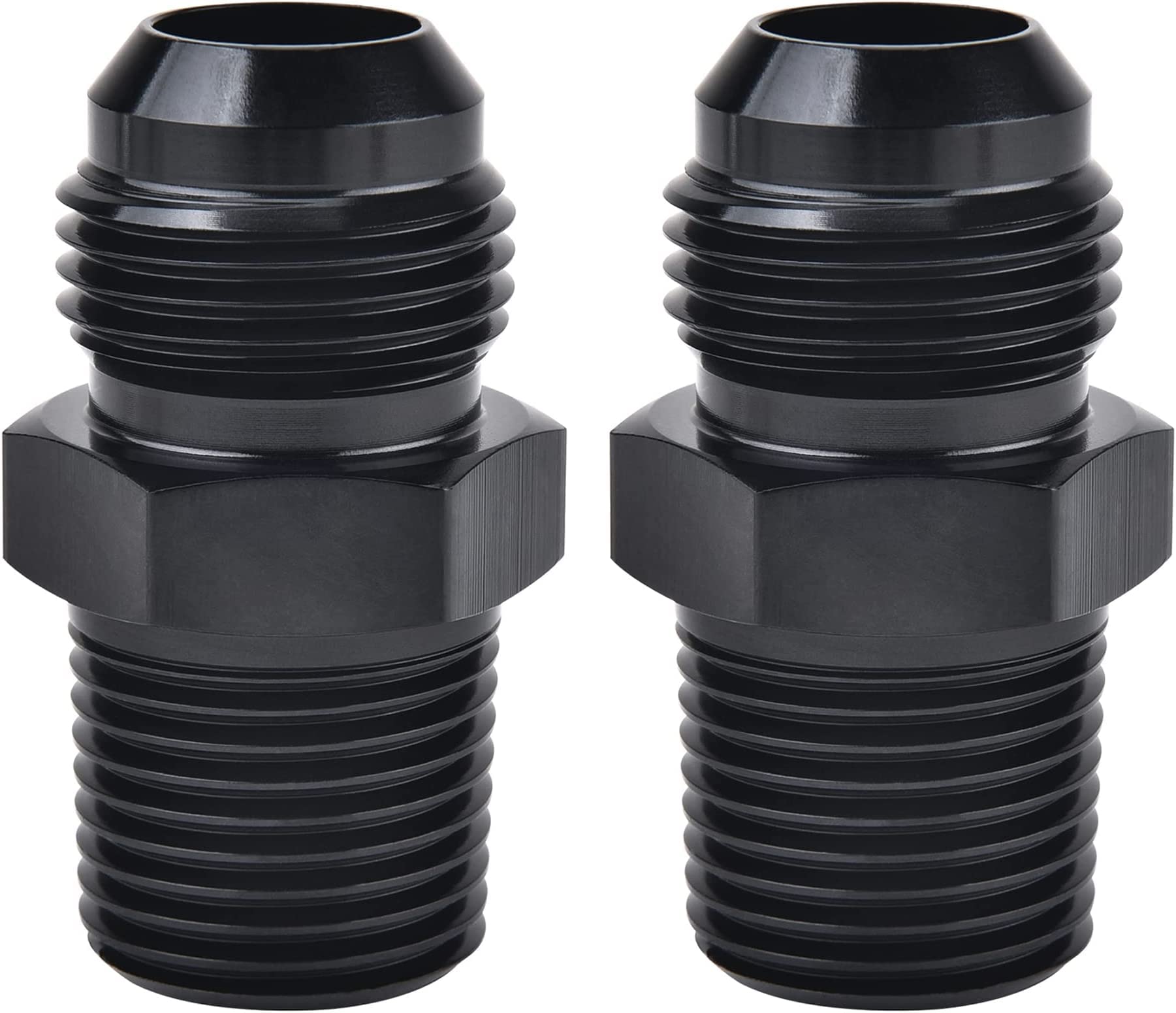 Snapklik.com : Straight 8AN Male Flare To 3/8" NPT Pipe Adapter Fitting ...
