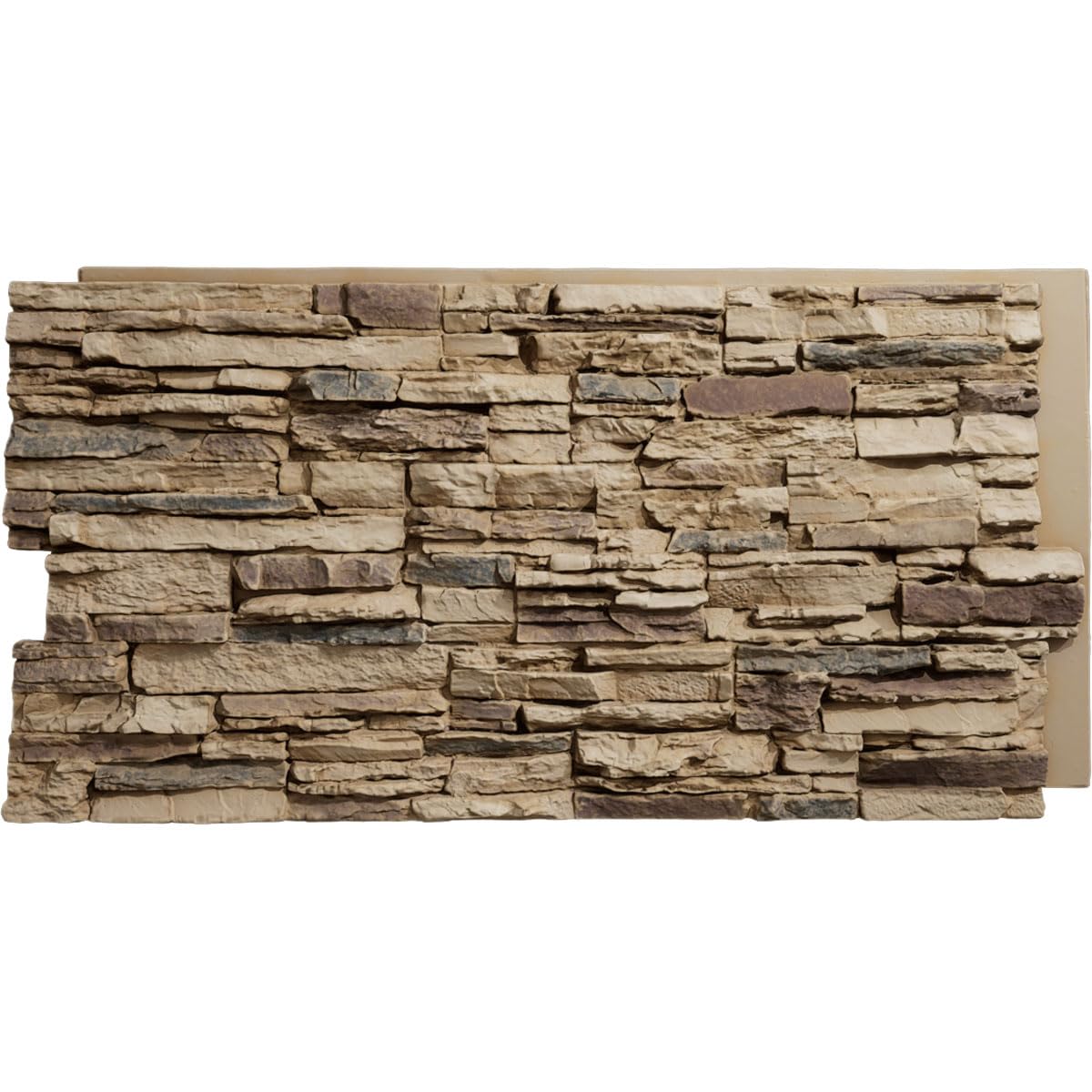 Ekena Millwork 45 3/4"W x 24 1/2"H x 1 1/4"D Canyon Ridge Stacked Stone ...