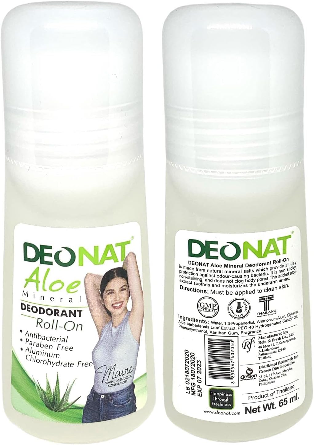 Deonat Aloe Mineral Deodorant Roll On 65 ml, Multicolour : Amazon.ae ...