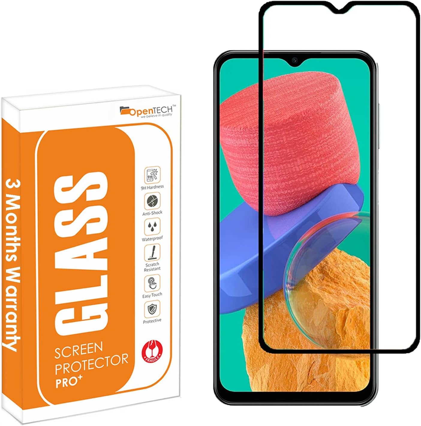 POPIO Tempered Glass Screen Protector Compatible for Samsung Galaxy A14 ...