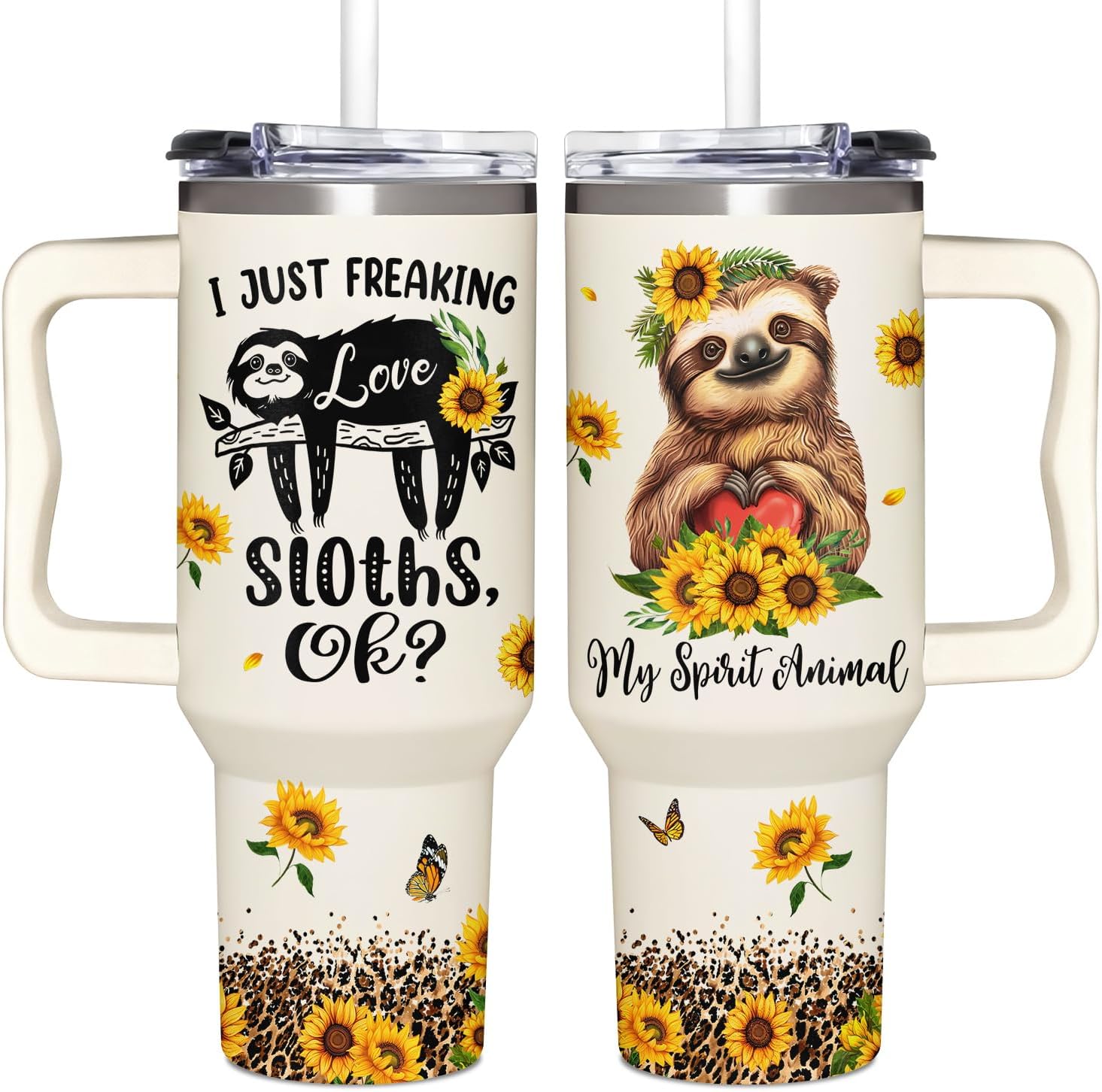 Amazon.com | Spirit Sloth Cup - 40oz Tumbler with Handle - Sloth Stuff ...