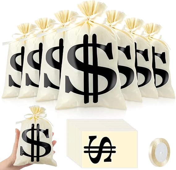 Amazon.com: HLARTNET 160 Pcs Money Treat Bags Dollar Sign Party Favor ...