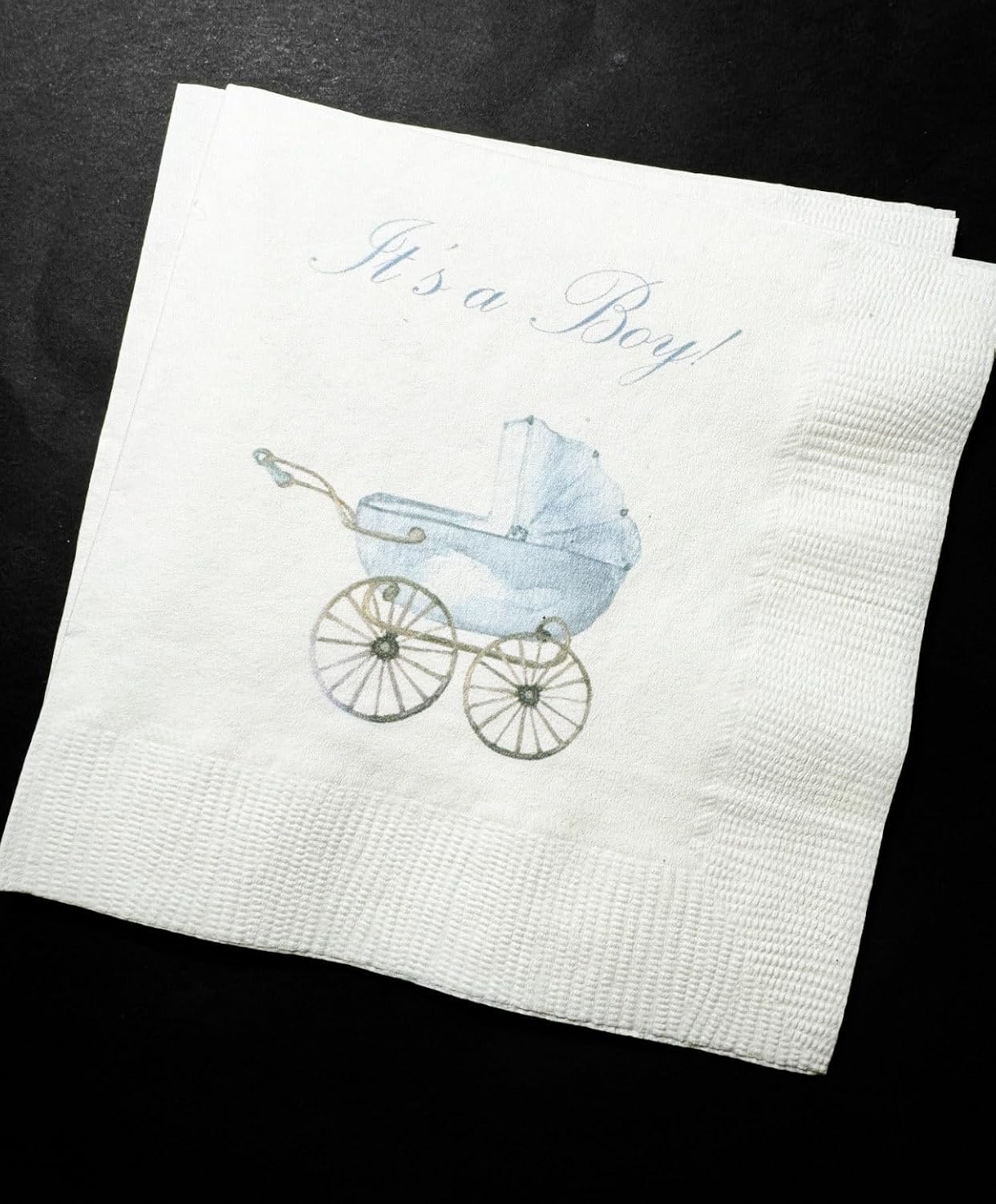Amazon.com: Generic Baby Carriage Boy Baby Shower It's a Boy Blue Bow ...