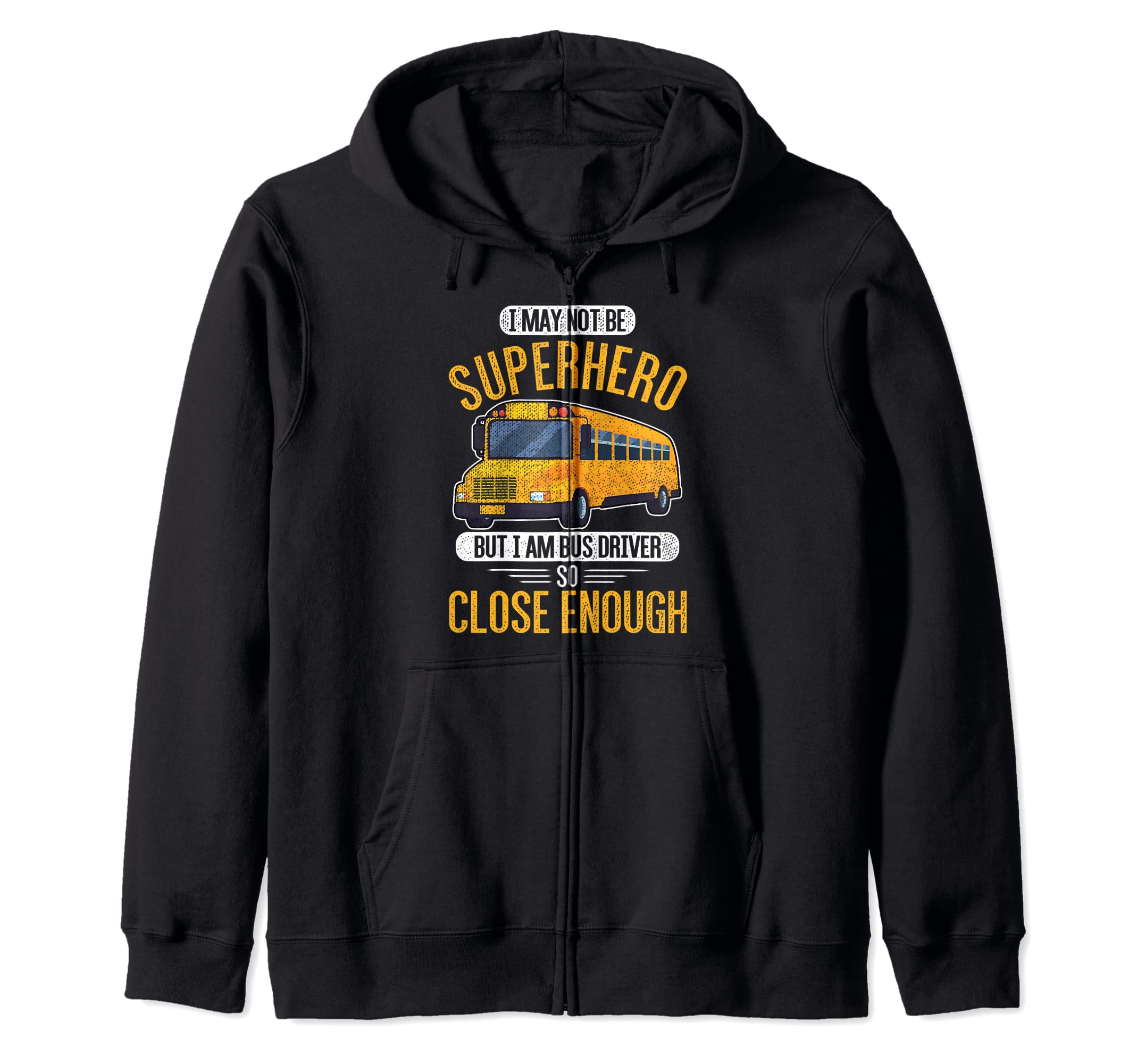 Amazon.com: Funny Superhero Bus-Driver School Bus Drivers Design Zip ...