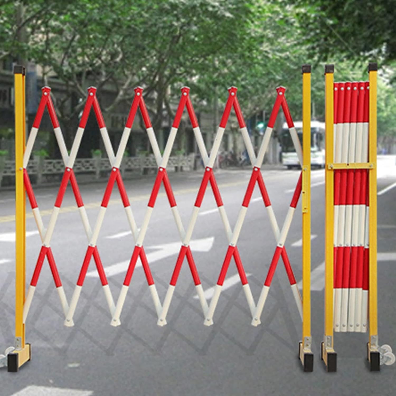 LFFH Expandable Traffic Barrier, Fiberglass Mobile Barricade ...