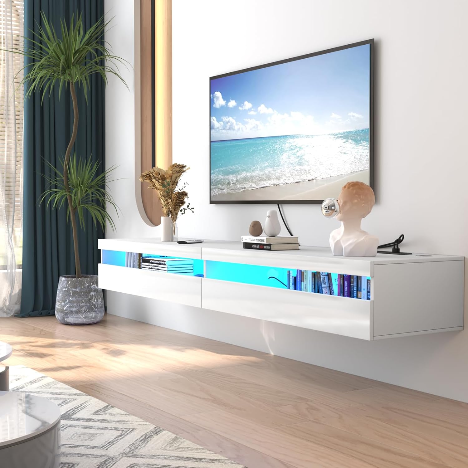 Floating TV Stand | 63 inch LED Wall Mounted TV Australia | Ubuy