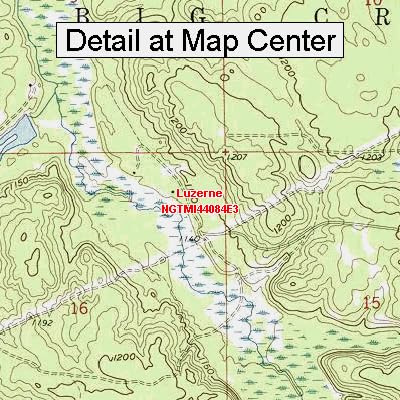 Amazon.com : USGS Topographic Quadrangle Map - Luzerne, Michigan ...