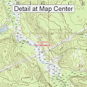 Amazon.com : USGS Topographic Quadrangle Map - Luzerne, Michigan ...