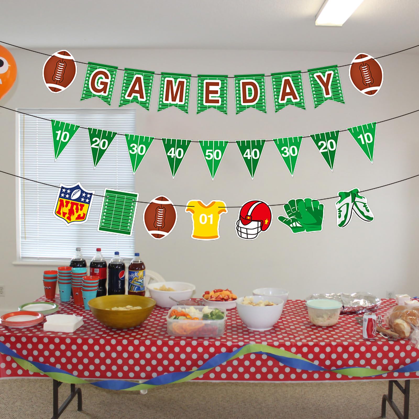 Snapklik.com : 3 Pcs Game Day Football Banner, 6.5 Ft Strands Football ...