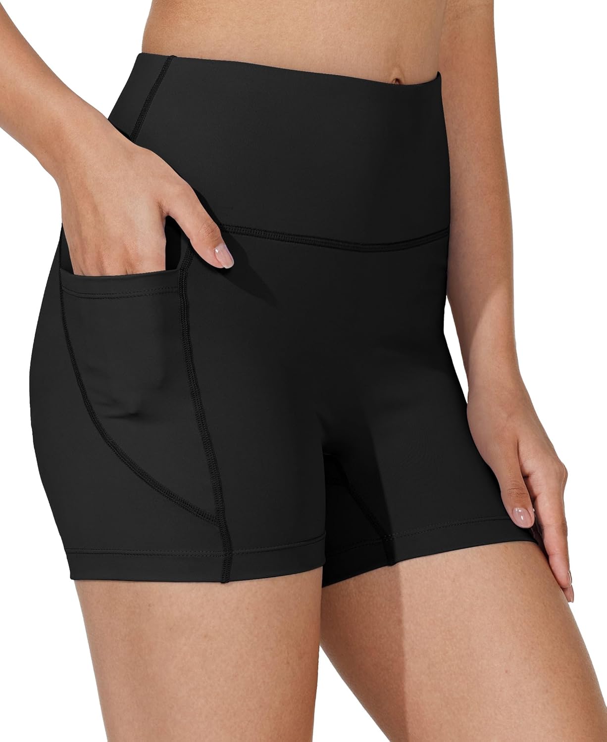 Women's 3"/6" Swim Shorts with Liner Pockets High Waisted Bathing ...