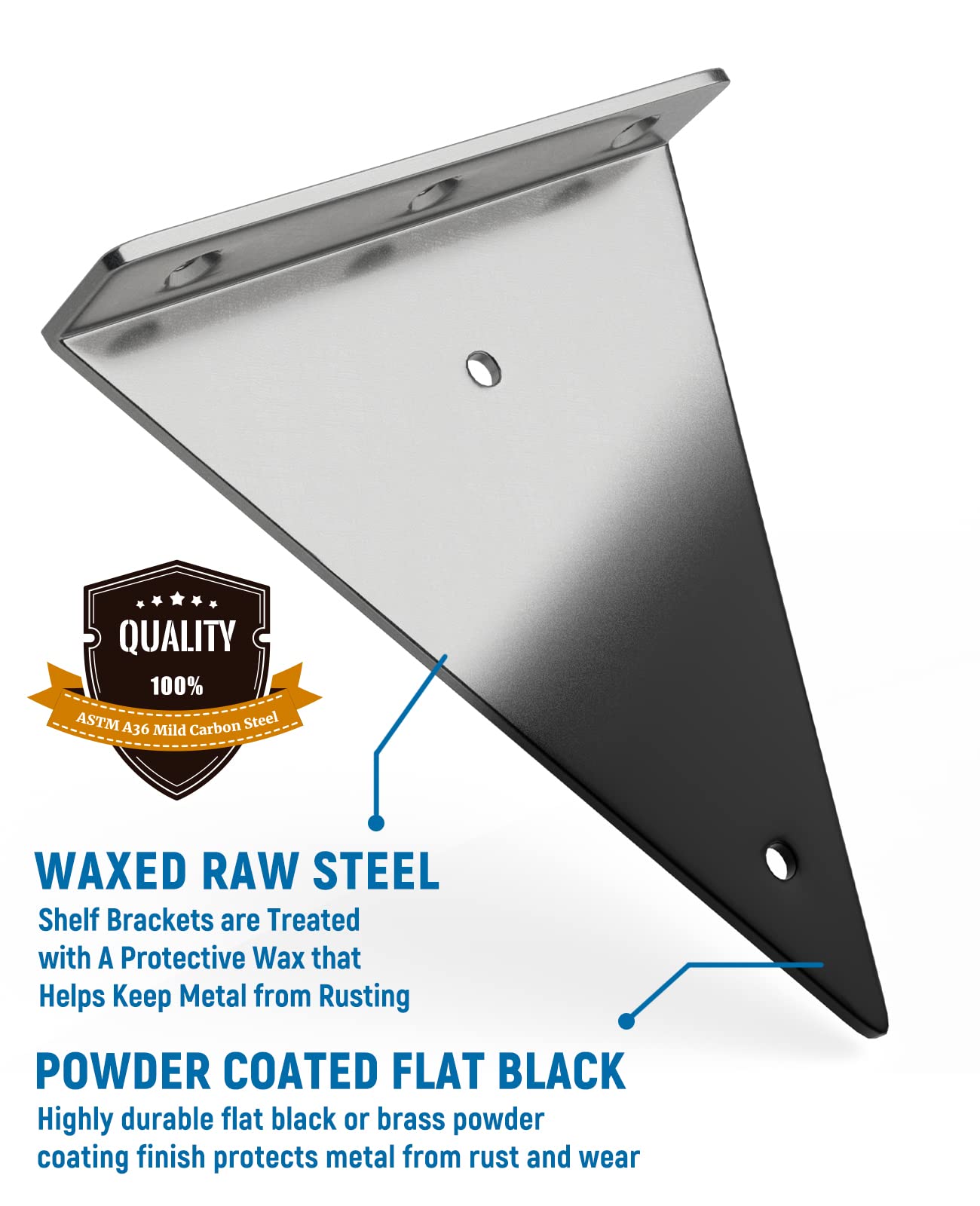Snapklik.com : 6 Inch Invisible Triangular Shelf Brackets For ...