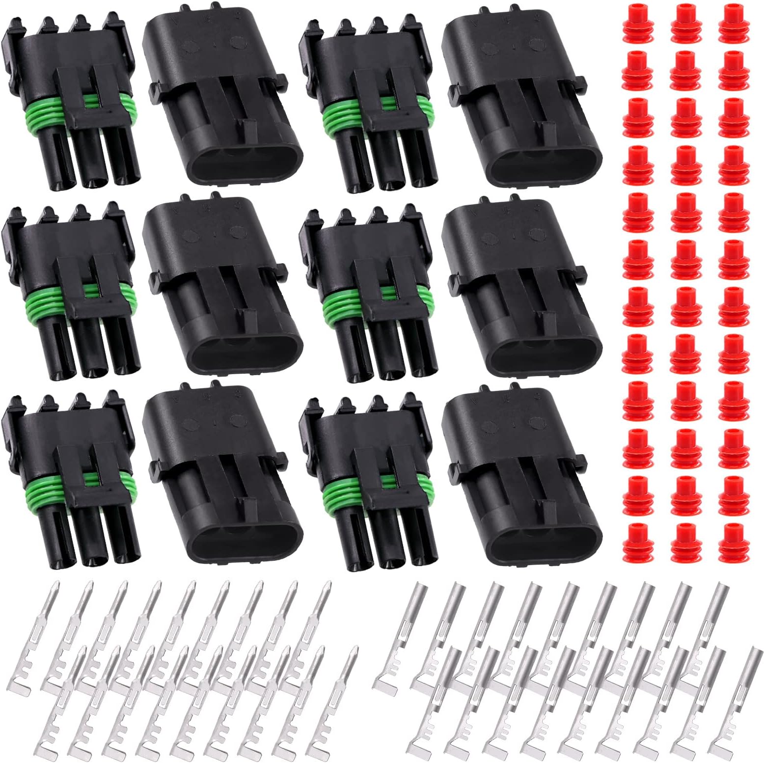 Amazon.com: Glarks 84Pcs 6 Kit 3 Pin Way Waterproof Automotive ...