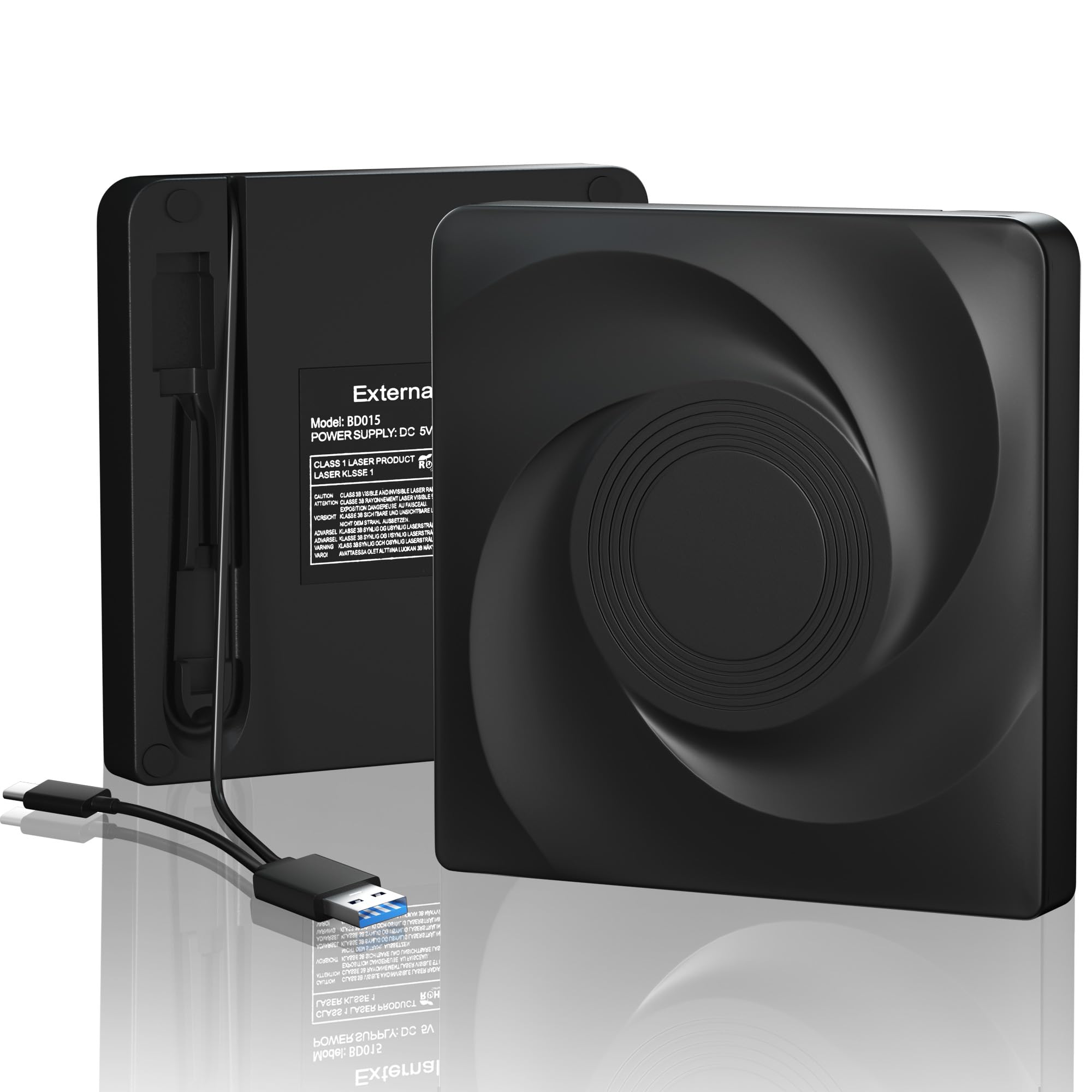 Amazon.com: Wbacon External Blu-ray Drive, USB 3.0 Type-C Optical ...