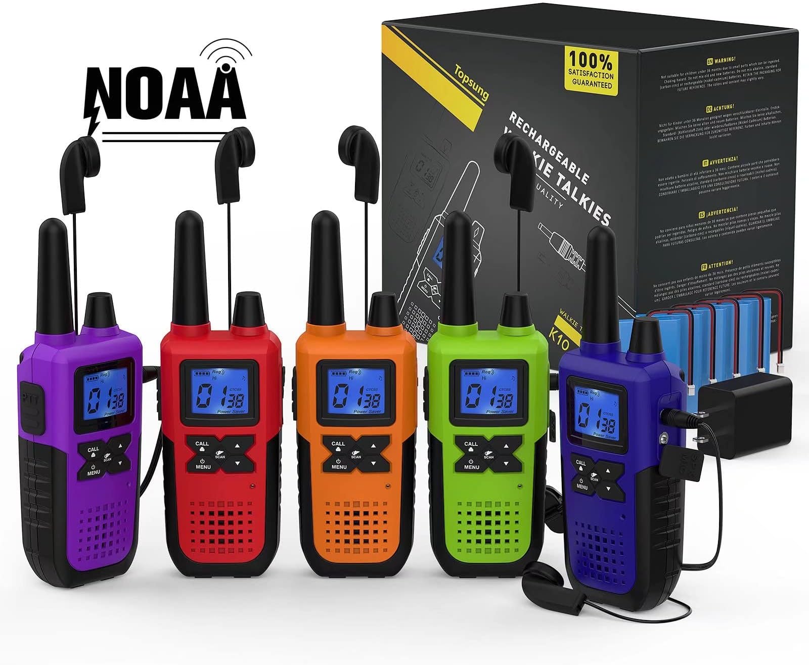 Amazon.com: Rechargeable Walkie Talkies for Adults Two Way Radios for ...