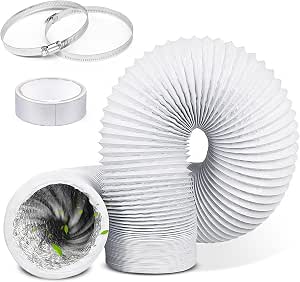 Erzekrim Tubo Flessibile 100mm in Alluminio 3 Metri per Ventilazione e ...