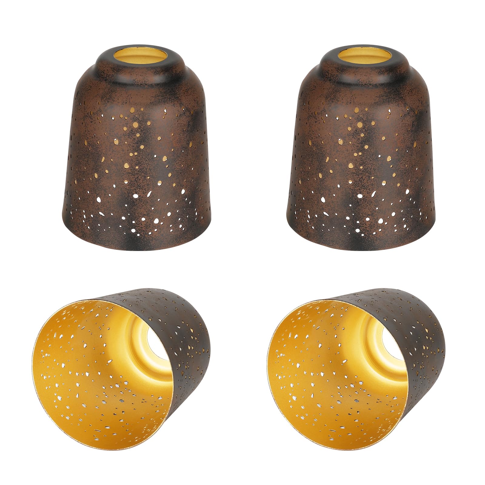 Snapklik.com : Metal Lamp Shade, Etched Starlight