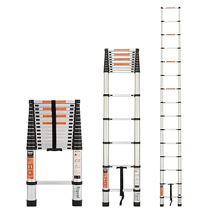 EQUAL Portable and Extension 15 Feet Telescopic Folding Aluminium ...