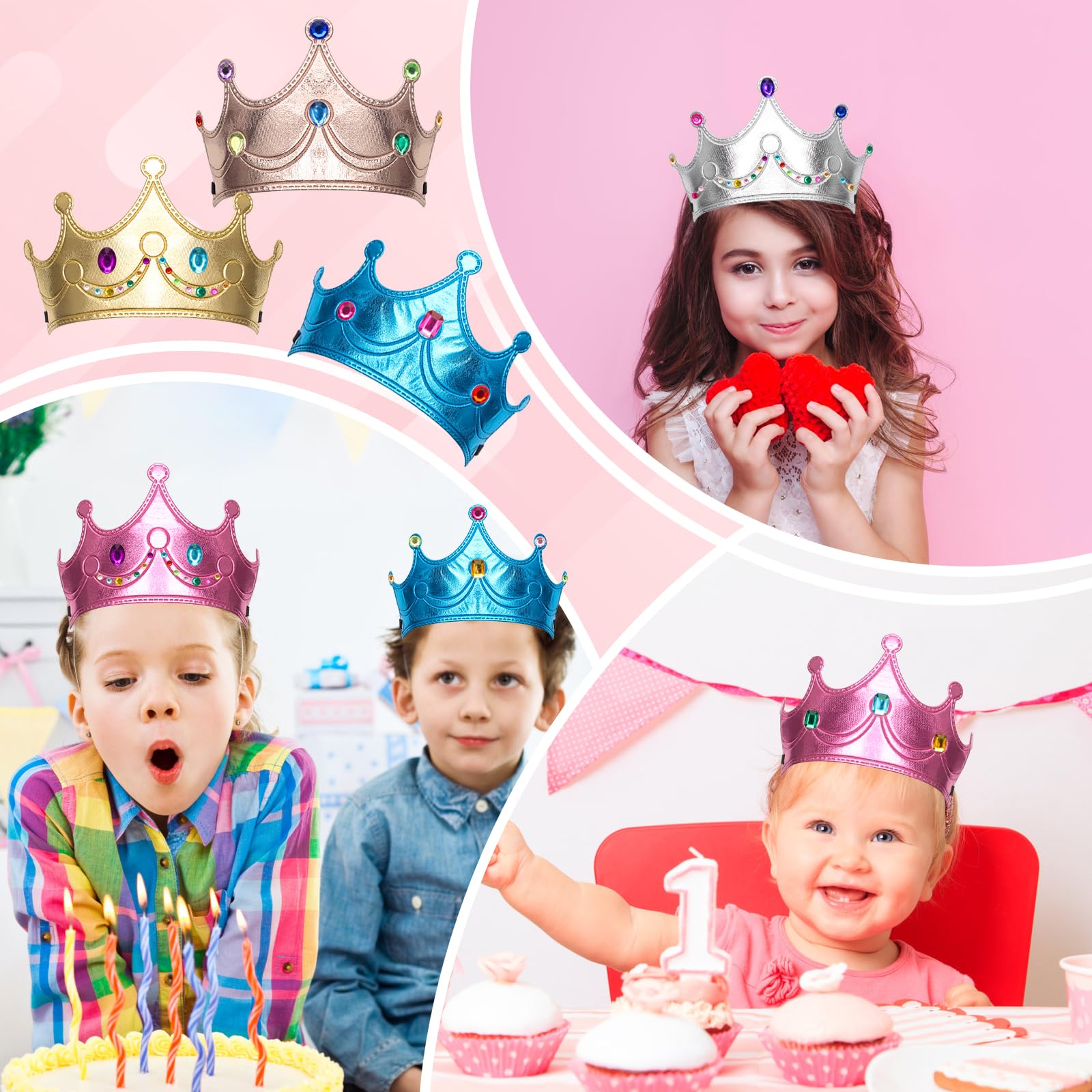 Snapklik.com : Hoedia 25PCS Foam Princess Crowns And Tiaras For ...