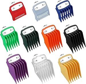 Clipper Guards for Wahl with Metal Clip-from 1/16 Inch to 1 Inch(1.5-25MM), 10 PCS Premium ...